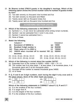 International Mathematics Olympiad (IMO) Workbook for Class 4 - MCQs ...