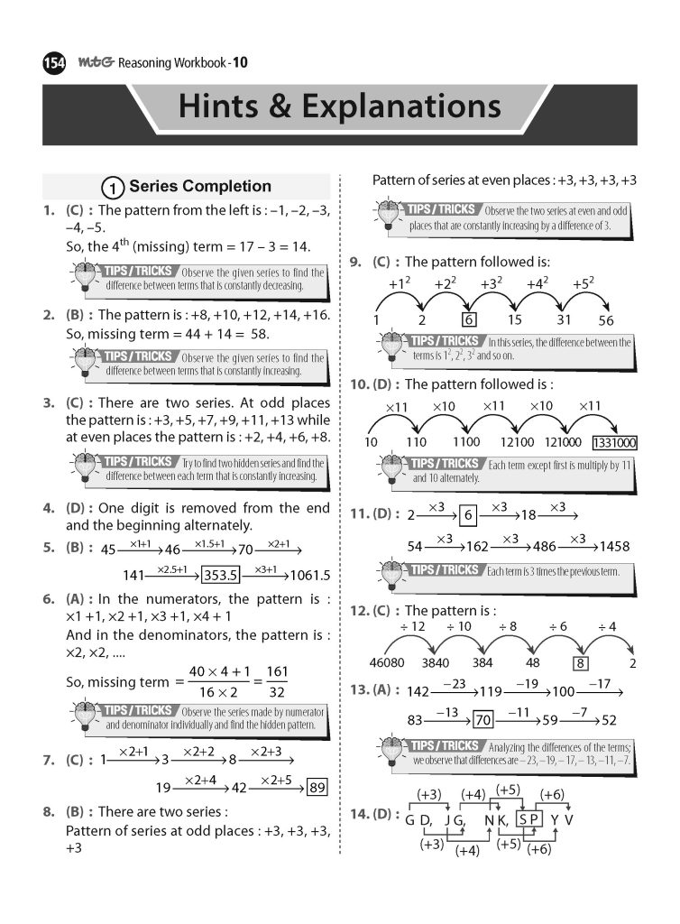 Olympiad Reasoning Workbook Class 10 - Enhances Lateral Thinking ...