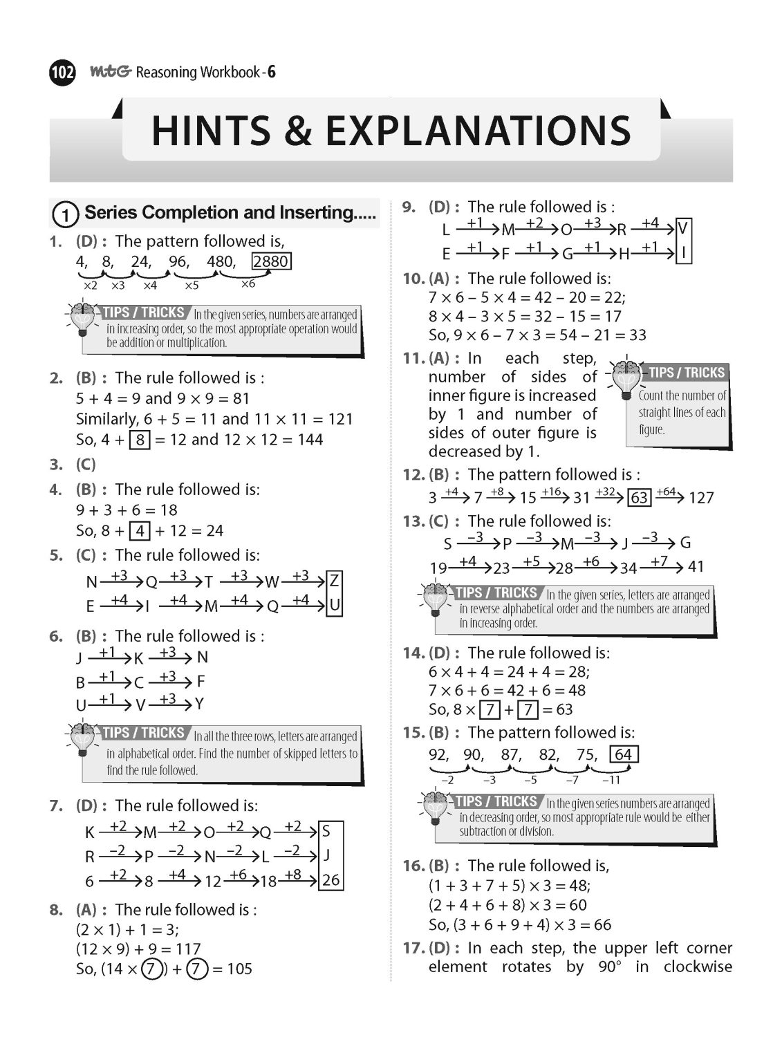 Olympiad Reasoning Workbook Class 6 - Enhances Lateral Thinking ...