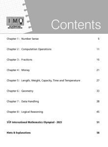 International Mathematics Olympiad (IMO) Workbook for Class 3 - MCQs ...