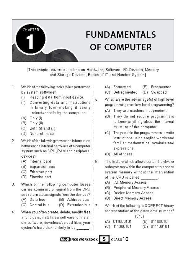 International Computer Science Olympiad (ICSO) Workbook for Class 10 ...