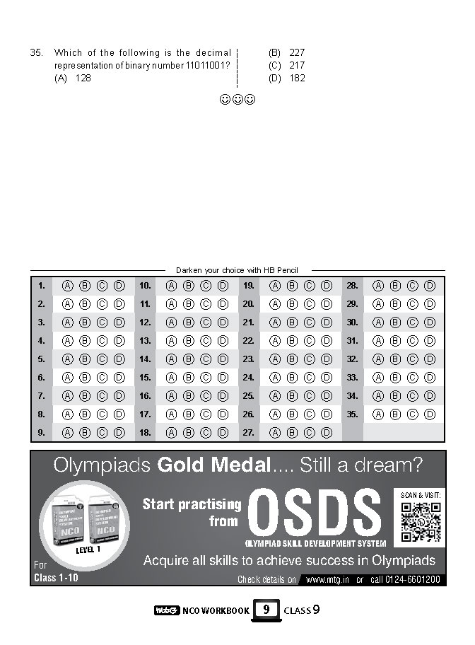 International Computer Science Olympiad (ICSO) Workbook for Class 9 ...