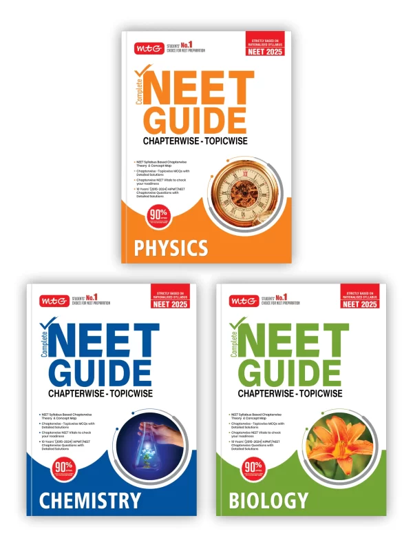 Complete NEET Guide Combo-Phy, Chem, Bio 2025 - MTG Learning Media