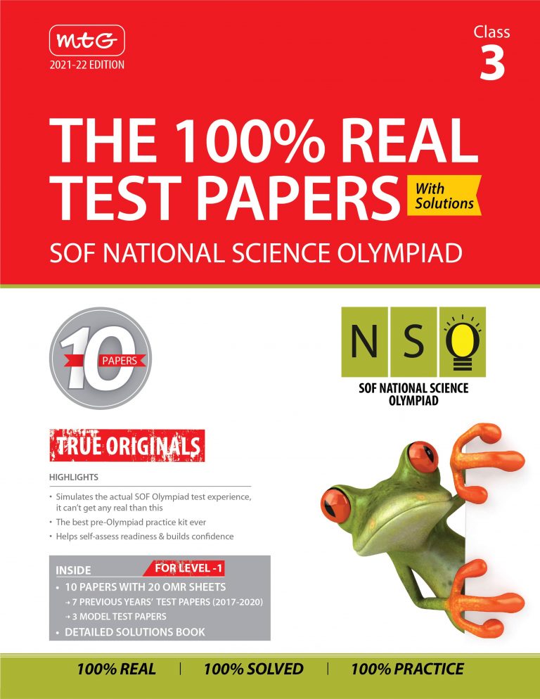 Class 3 The 100 Percent Real Test Papers NSO - MTG Learning Media