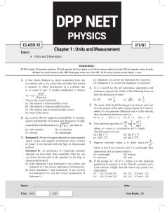 Chapterwise Topicwise DPP NEET Physics (Daily Practice Papers) With Solution Booklet - MTG ...