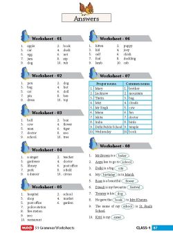 Class 1-MTG 51 English Grammar Worksheets - MTG Learning Media