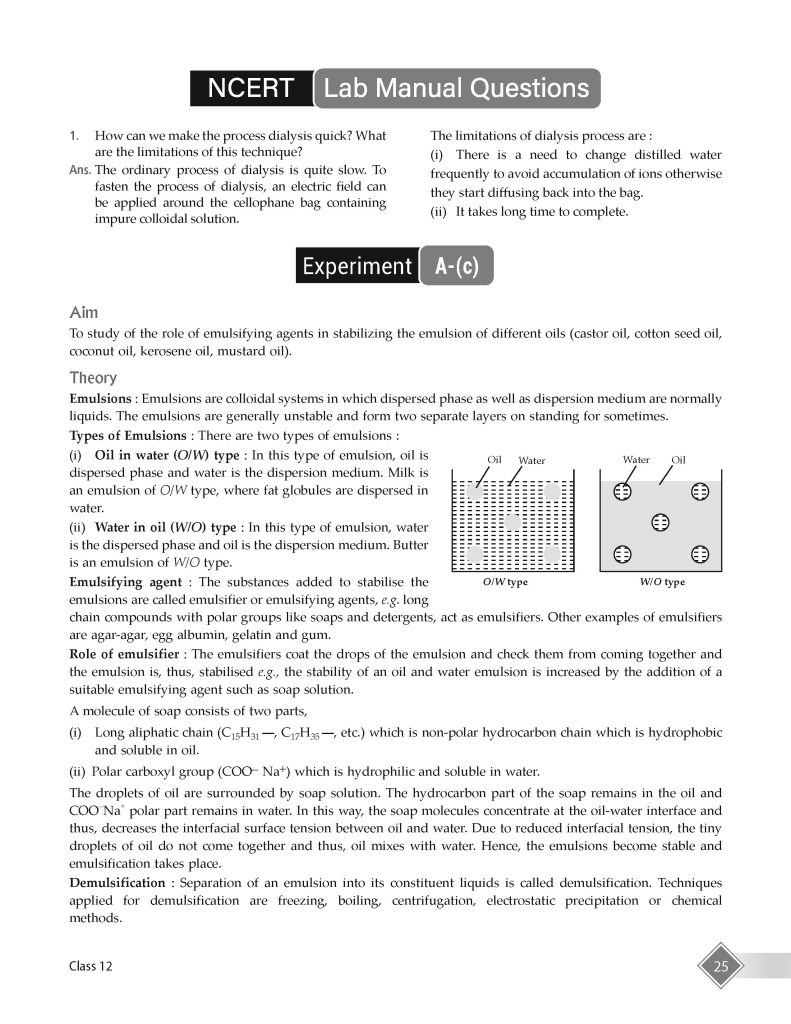 Lab Manual Class 12 Chemistry Book | Based on CBSE Syllabus | Lab ...