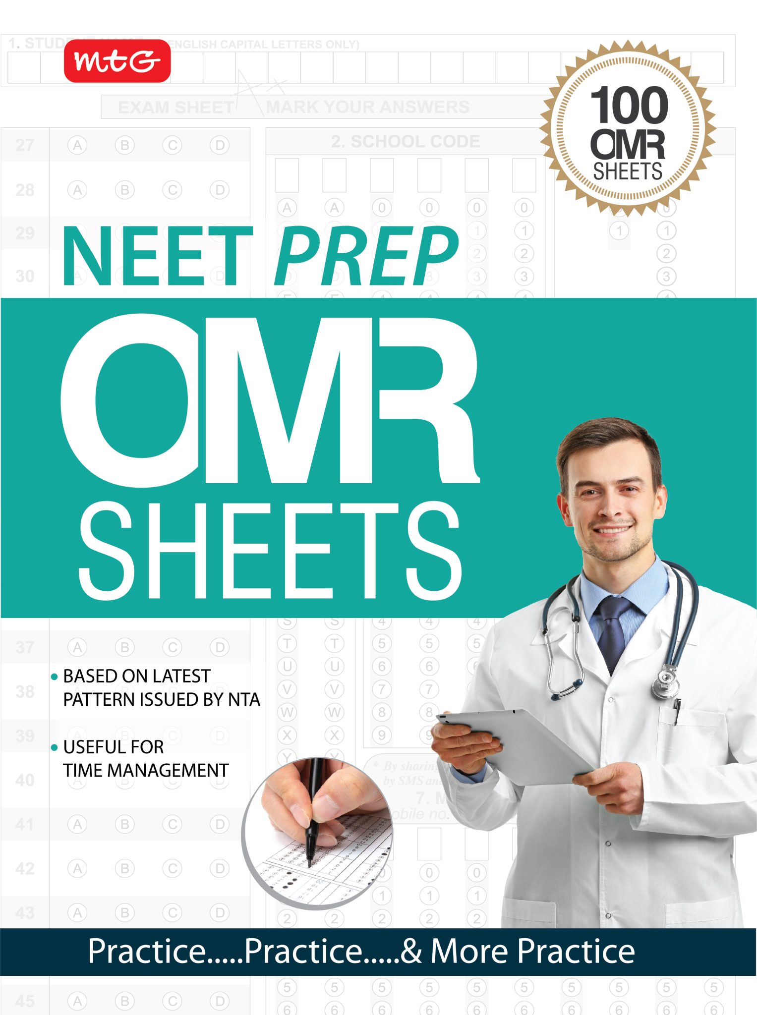 NEET OMR Sheets - 100 OMR Sheets to Attempt Question upto 200 MCQ's ...