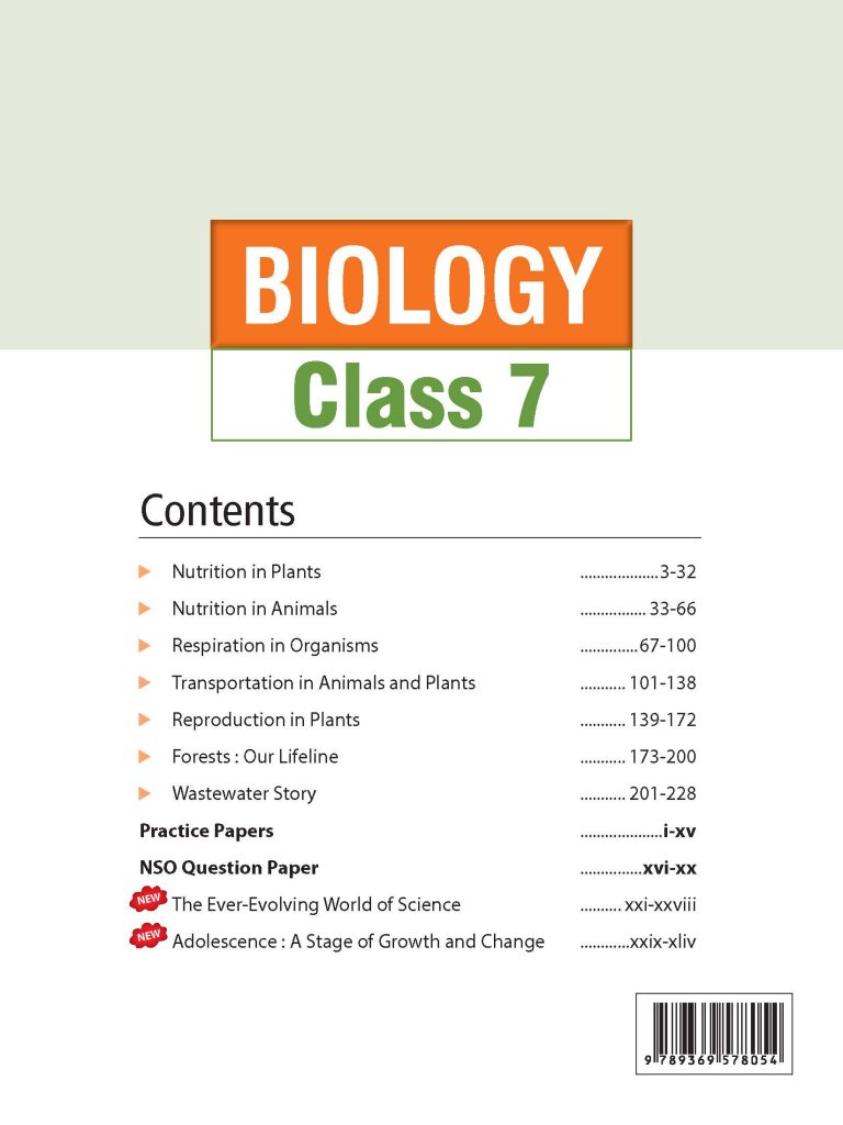 Foundation Course Class 7 Biology Book (Edition 2025) For NEET, NSO ...