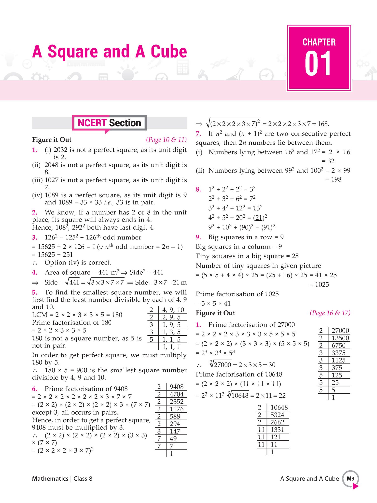 Foundation Course Class 8 Mathematics Combined Part-1 and 2 For NEET ...