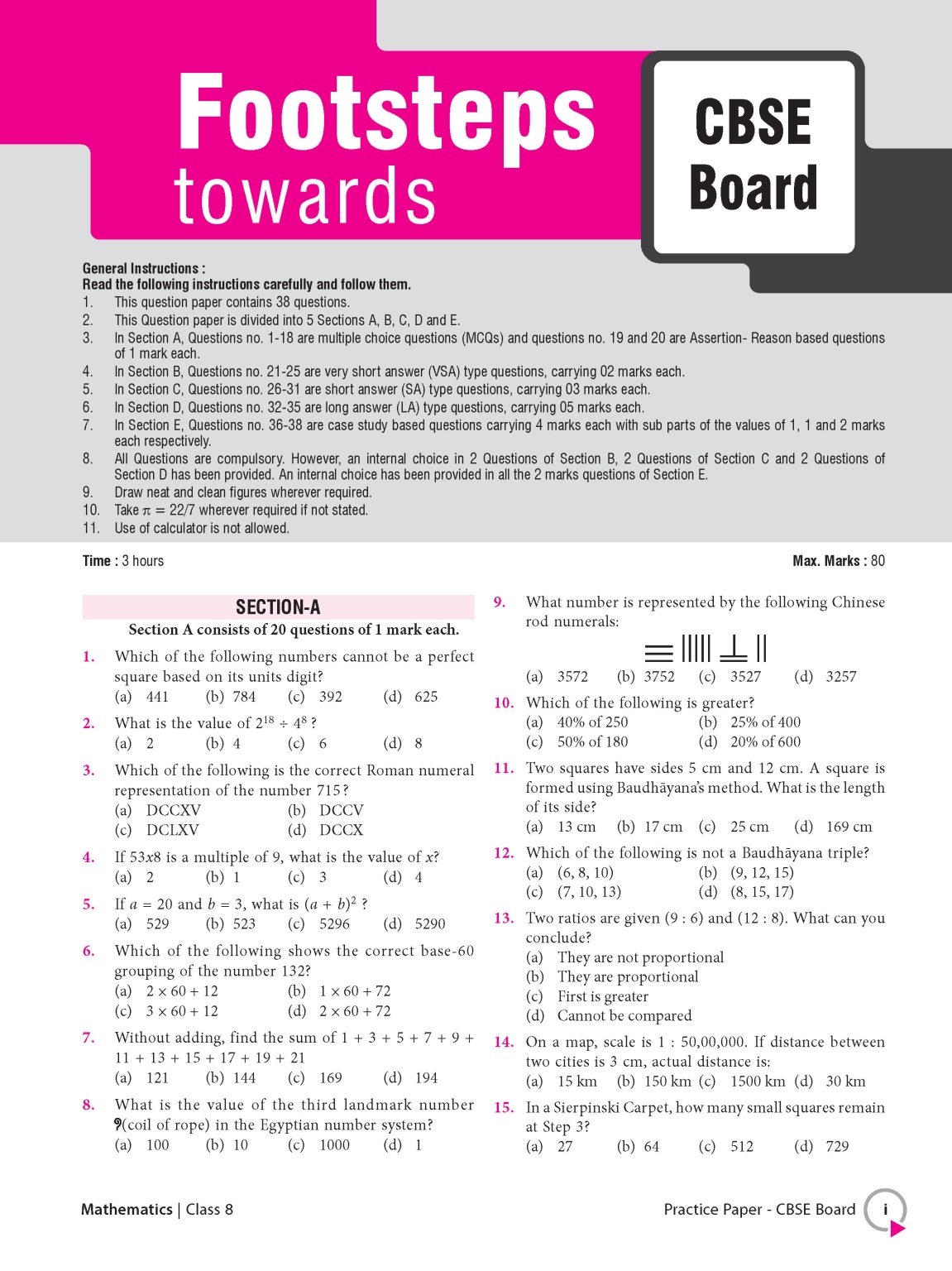 Foundation Course Class 8 Mathematics Combined Part-1 and 2 For NEET ...